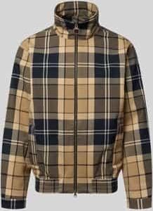 Barbour Regular Fit Bomberjacke aus Viskosemix Modell Tartan Showerproo