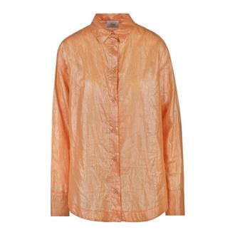8pm 8Pm, Femme, Blouses et Chemises, Orange, Taille: 40 FR Chemisier en coton avec col pointu