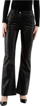 Moschino Femme, Pantalons, Noir, Taille: 36 FR Leather High-Waist Slim Fit Pants