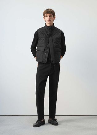 Mango Gilet l&eacute;ger matelass&eacute; r&eacute;sistant &agrave; leau noir - Homme - XXL - MANGO MAN