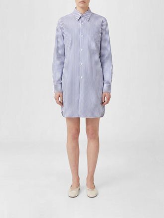 Comme Des Gar&ccedil;ons Gestreiftes Mini-Hemdblusenkleid aus Baumwolle mit langen &Auml;rmeln