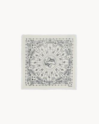 Kujten Petit bandana cachemire, imprim&eacute; signe astrologique Scorpion - Petit Bandana Hachi Sign Scorpion