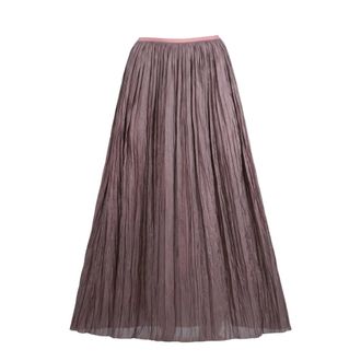 Roberto Collina Femme, Jupes, Violet, Taille: 36 FR Long Pleated Skirt