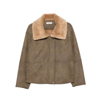 Jcsophie Faux Shearling Jacke - - Jackets - Damen - Braun - XS