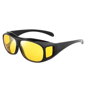 Generic Lunettes de conduite de nuit - Protection contre les UV et le vent - Anti-reflet - UV400 - Pour homme et femme (&eacute;tui &agrave; lunettes)