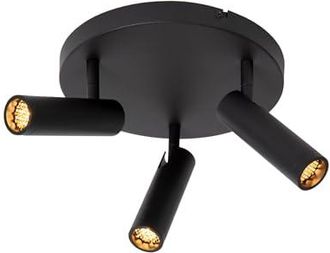 Lucide GRADO - Deckenstrahler - Ø 25 cm - 3xGU10 (MR11) - Schwarz