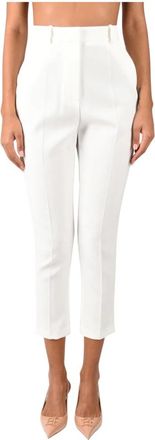 Elisabetta Franchi Leichte Cr&ecirc;pe-Hose - - Trousers - Damen - Wei&szlig; - 2XL