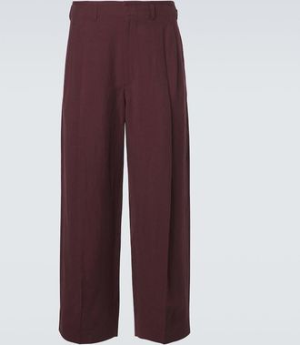Christophe Lemaire Pantalon large pliss&eacute; en gabardine