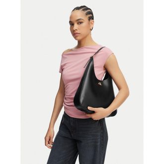 Calvin Klein Handtasche Calvin Klein Ck Medium Shoulder Bag LV04F3522G Schwarz