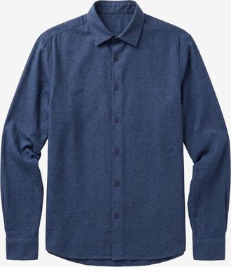 Knowledge Cotton Apparel Herren vegan Hemd Dune Regular Flannel Von Vintage Indigo
