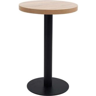 vidaXL Table de bistro Marron clair 50 cm mdf Vidaxl