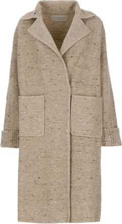 D.exterior Wollmantel - - Knitwear - Damen - Beige - S