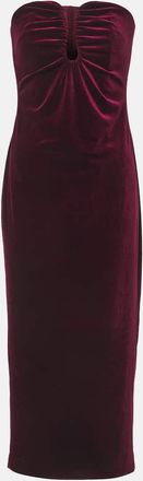 Self Portrait Midikleid aus Samt