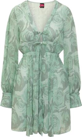 Pinko Pinko, Femme, Robes, Multicolore, Taille: 38 FR Robe &agrave; fleurs &agrave; nouer sur le devant