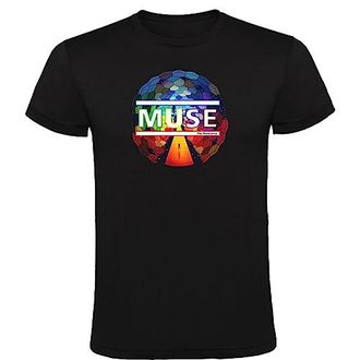 Generico T-shirt Muse The Resistance Logo noir pour homme, 100 % coton, tailles S, M, L, XL, XXL manches courtes, Noir, XXL