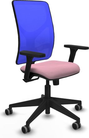 Piqueras y Crespo Atmungsaktiver Stuhl mit 3D-Armlehnen, h&ouml;henverstellbare Lendenwirbelst&uuml;tze, ausgestattet mit 3 Positionen und Schneideschaum, mit Rollen von 65 mm, P