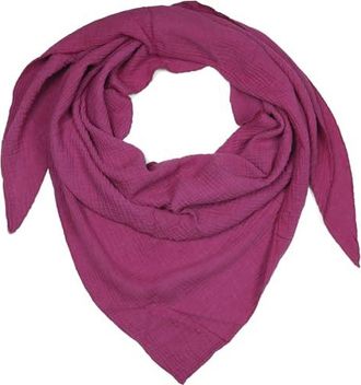 styleBREAKER foulard triangle en mousseline pour femme en 100% coton | foulard uni doux et léger pour femme | écharpe stylée pour toutes les saisons - Fabriqué en 