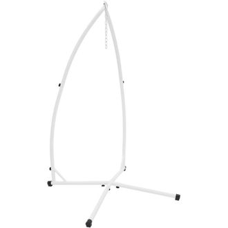 ML Design Ecd Germany H&auml;ngesesselgestell Wei&szlig;, 208 cm, Belastung bis 120 kg, stabil & sicher, Stahlrohr, Freistehendes H&auml;ngestuhlgestell H&auml;ngesessel H&auml;ngestuhl