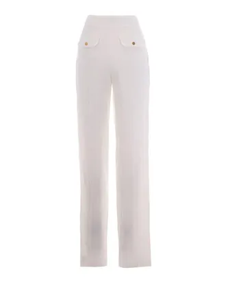 Elisabetta Franchi Womens Trousers Ivory