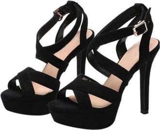 Hemobllo Sandales à Talons Femme Élégantes Peep-Toe été Confortables et Caoutchouc Chaussures Respirantes et Durables pour Sorties Estivales