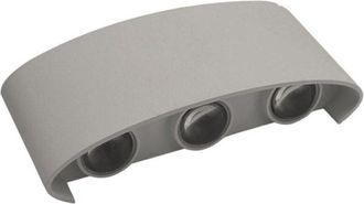 Trade Shop Trade Shop - APPLIQUE LAMPADA LED DA MURO DOPPIA EMISSIONE LUMINOSA 16W LUCE SELEZIONABILE CCT ES68-3C - Grau