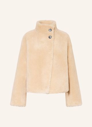 Studio AR Studio Ar Teddyfell-Jacke Mallow Zum Wenden beige