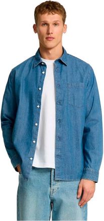 Selected Slhregcarlo Denim Ls Shirt Noos