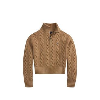 Polo Ralph Lauren Pull &agrave; col zipp&eacute; en laine et cachemire