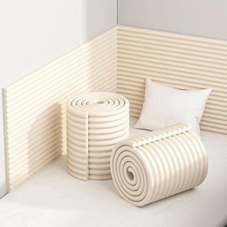 Generic Wandpaneele Gepolstert Für Schlafzimmer, 3D Wandkissen Selbstklebend, Anti-Kollision Wandpaneele Gepolstert, Polsterpaneel Wand für Schlafzimmer, Wohn