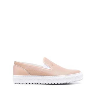 Casadei Beige Leder Slip-On Sneaker - - Shoes - Damen - Beige - 39 EU