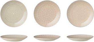Bloomingville Teller Cécile, rosa grau, Keramik, 3er Set, 20 cm, Rosegrijs