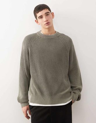 Weekday Relaxed-Fit-Pullover in verwaschenem Grau