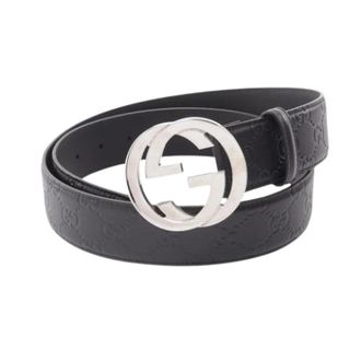 Gucci Pre-owned Lederg&uuml;rtel - - Pre-owned - Herren - Schwarzk - ONE SIZE