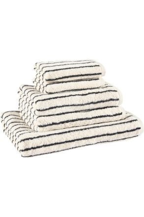 Dieter Knoll Collection Frottierset, Schwarz, Ecru, Textil, 5-teilig, Aufh&auml;ngeschlaufe, Badtextilien, Handtuch-Sets