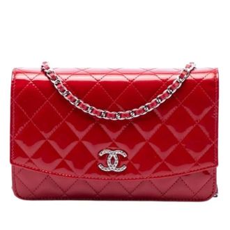 Chanel Portefeuille sur cha&icirc;ne Chanel Vintage - Excellent &eacute;tat - Femme - Pre-owned - Rouge - Taille: ONE Size