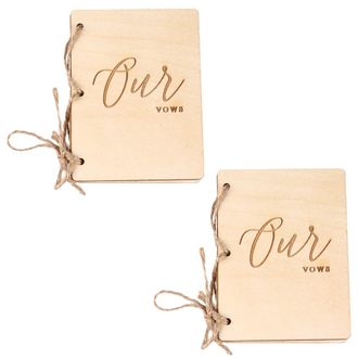 Cabilock 1 Paar H&ouml;lzerne Ehegel&uuml;bde B&uuml;cher aus Recyceltem Holz Stabiles Gel&uuml;bdenotizbuch f&uuml;r Braut und Br&auml;utigam Rustikales Handbuch f&uuml;r Hochzeit und Trauung