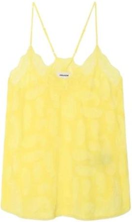 Zadig&Voltaire Femme, Tops, Jaune, Taille: 36 FR Christy Top