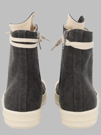 Rick Owens High-Top Canvas Sneakers - Gray