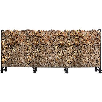 Quick-Star Quick-star - Metall Kaminholzregal Anthrazit 272 x 25 x 95 cm Garten Kaminholzunterstand 1,0 m&sup3; / 1,5 srm Stapelhilfe