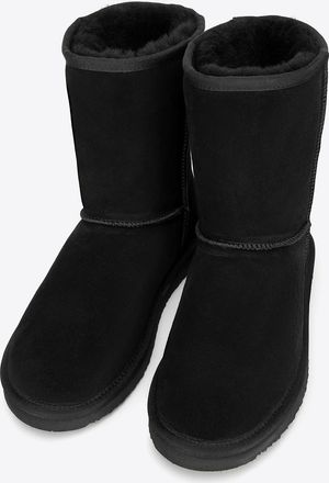 Wittchen Damen-Stiefeletten aus Wildleder mit Wollfutter, Schwarz