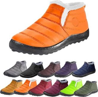 Generic Bottes dhiver pour femme, bottes de neige antidérapantes pour homme et femme, doublure en fourrure, imperméables et chaudes, confortables et chaudes, 