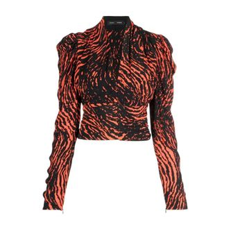 Proenza Schouler V-Ausschnitt Spiral Bluse - - Blouses & Shirts - Damen - Mehrfarbig - L