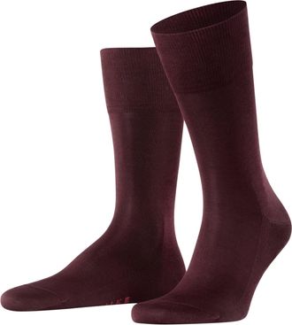 Falke Herren Socken Tiago M So nachhaltige Fil DEcosse Baumwolle einfarbig 1 Paar, Rot Barolo 8596, 41-42