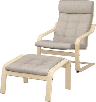 IKEA POÄNG Sessel und Hocker