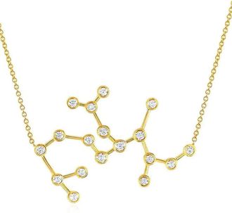 Logan Hollowell collier Sagittarius Constellation en or 14ct pavé de diamants