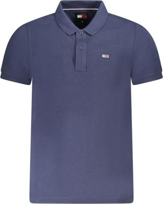 Tommy Hilfiger Homme, Tops, Bleu, Taille: XL Polo en coton avec col classique