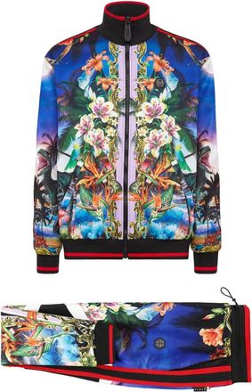 Philipp Plein Homme, Combinaisons et Ensembles, Multicolore, Taille: XS Surv&ecirc;tement : Veste zipp&eacute;e + Pantalon de jogging Hawaii