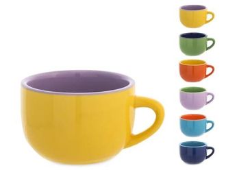 hOme Samba Set mit 6 Kaffeetassen, Keramik, 115 cc