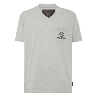 Philipp Plein T-shirt V-Neck SS - - Tops - Herren - Grau - S