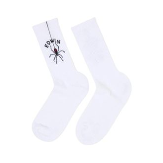 Edwin Homme, Sous-v&ecirc;tements, Blanc, Taille: ONE Size Spider Socks